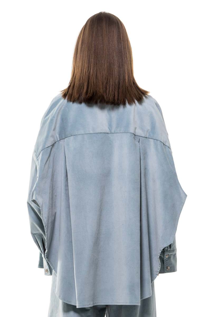 Toit Volant MARTIN SHIRT JACKET - SILVER BLUE | Garmentory