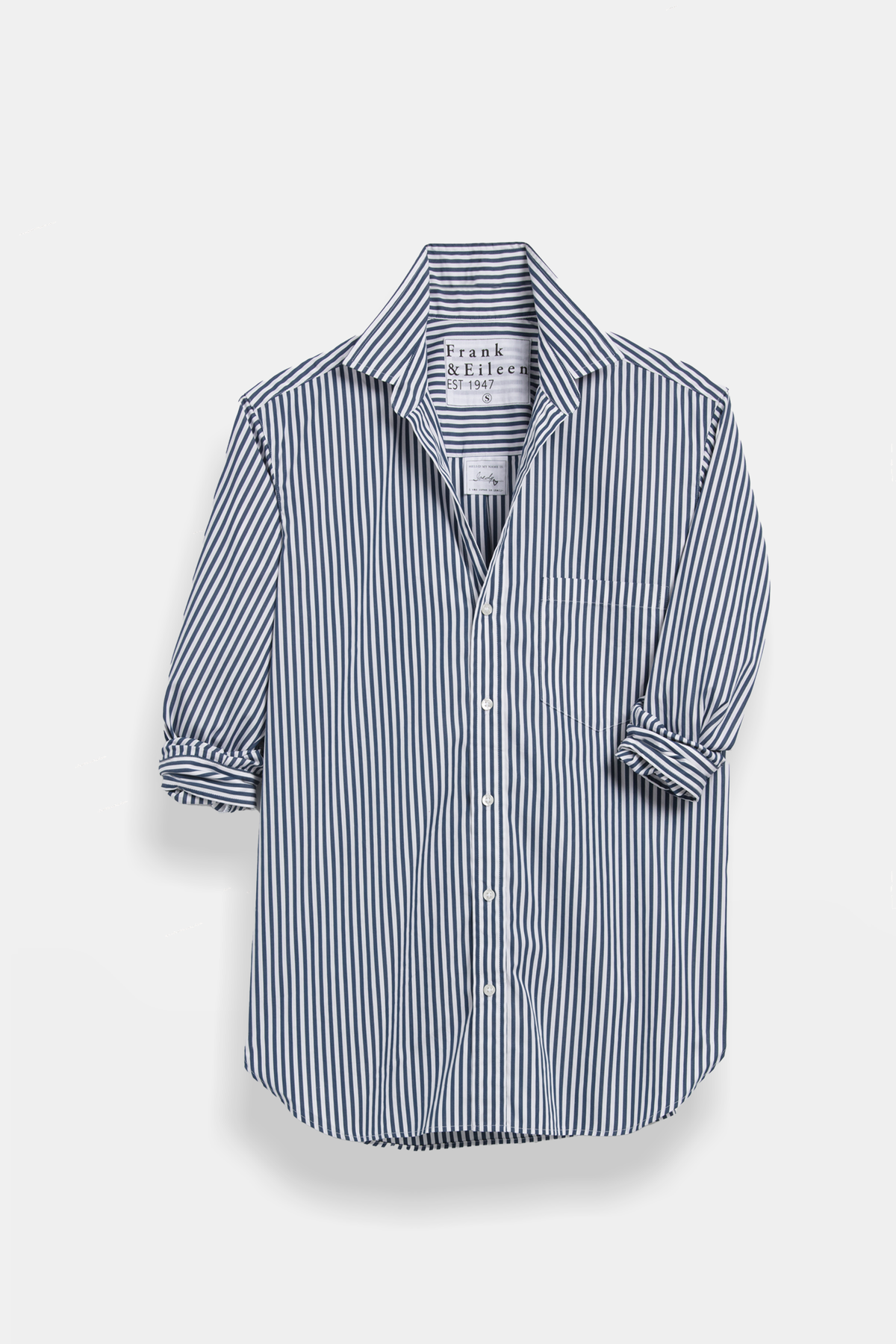 Frank & Eileen Joedy Woven Button Up - Blue Stripe | Garmentory