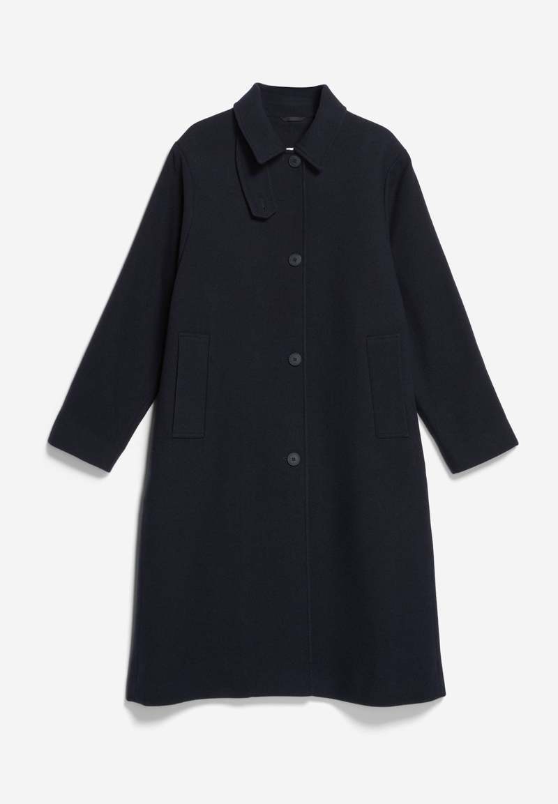 Armedangels Vaanoise Relaxed Wool Coat - Navy | Garmentory