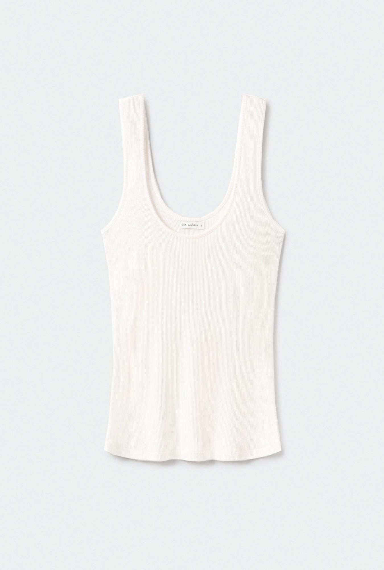 Silk Laundry RIBBED TANK - WHITE | Garmentory