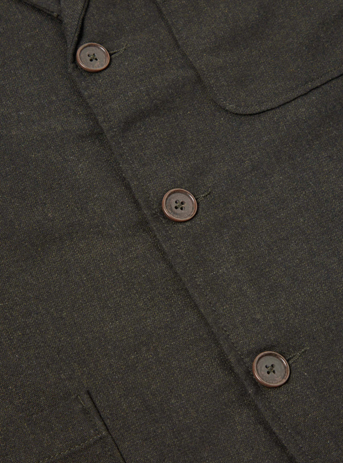 Universal Works Upcycled Italian Tweed Three Button Jacket - Olive ...