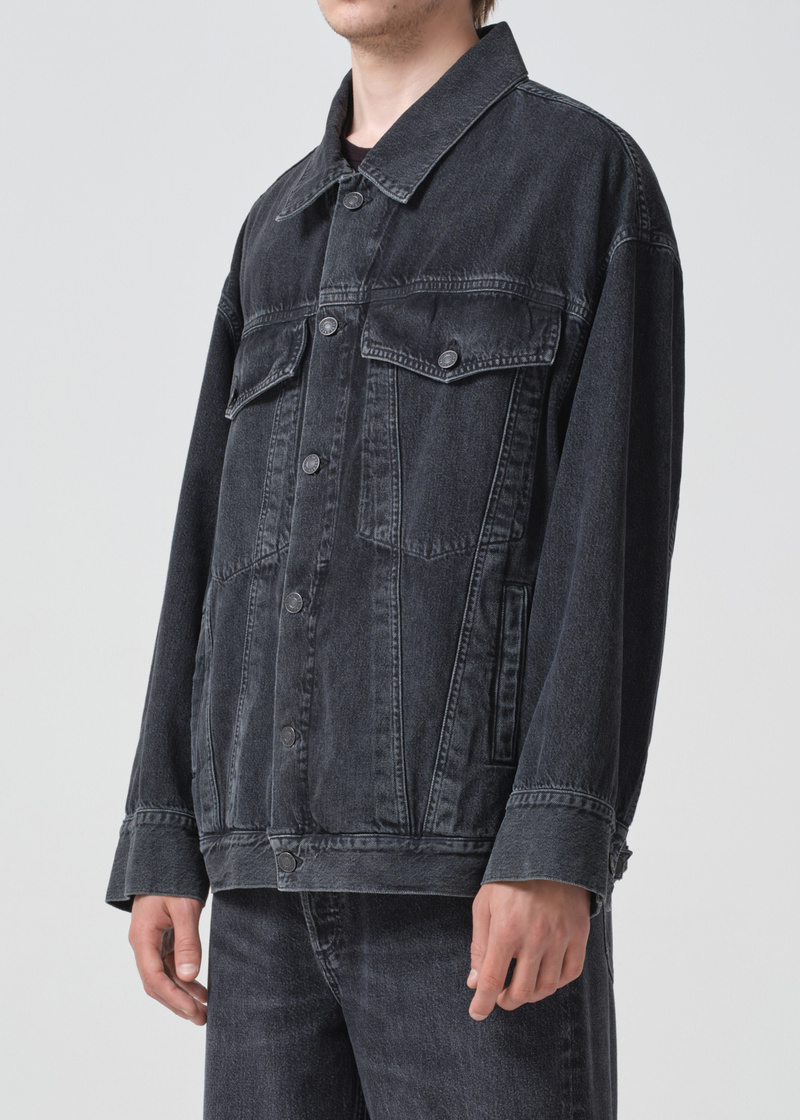 AGOLDE MENS Wayne Oversized Denim Jacket - Spider | Garmentory