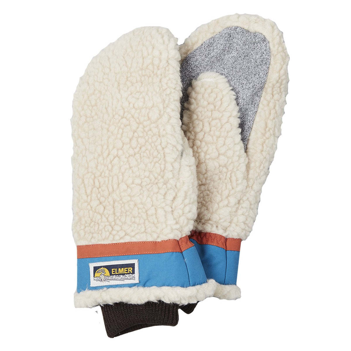 Elmer Gloves Wool Pile Mitten - Beige/Blue | Garmentory