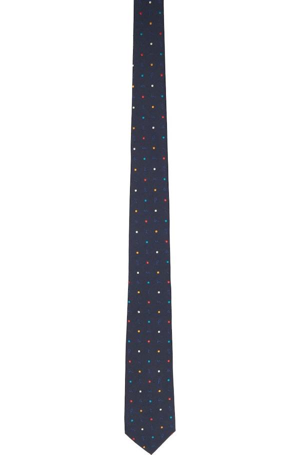 PAUL SMITH Spotty Letters Tie - Navy | Garmentory