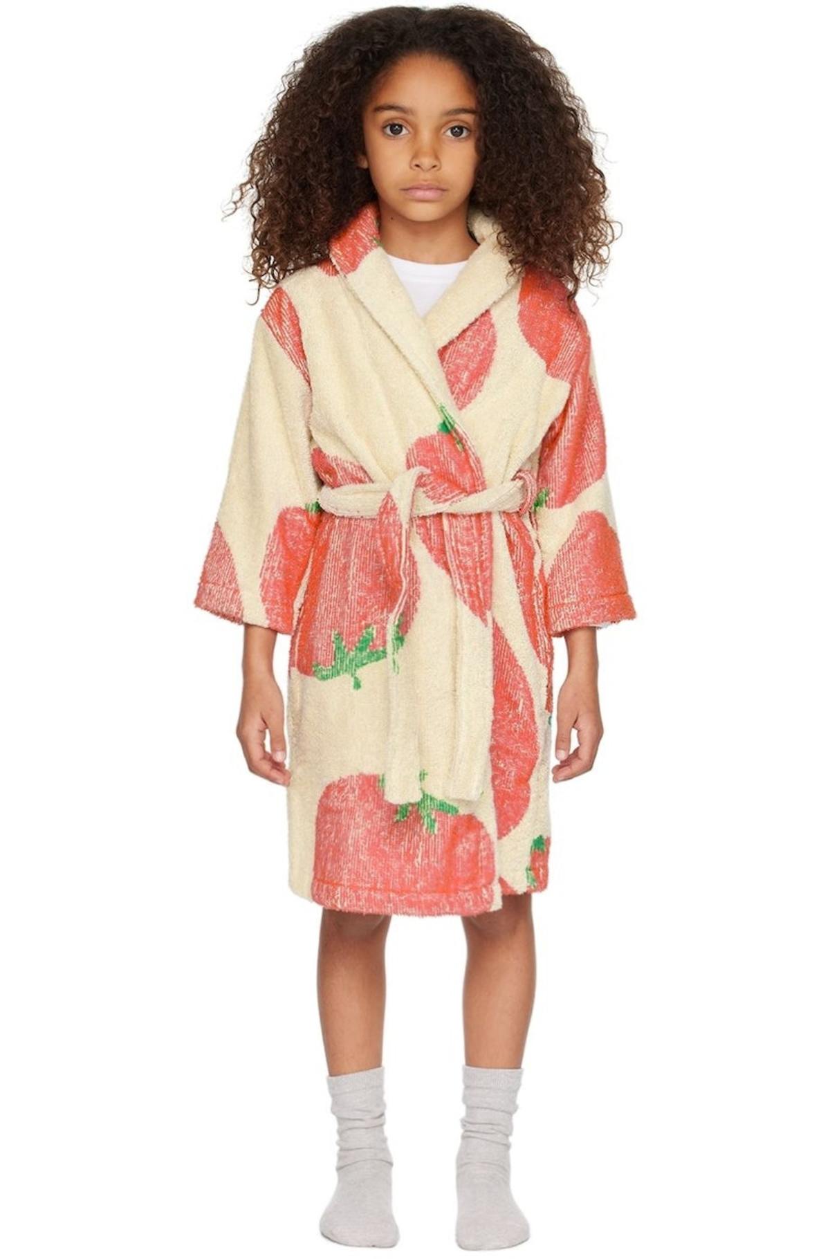 HELMSTEDT Kids Off-White Strawberry Robe | Garmentory
