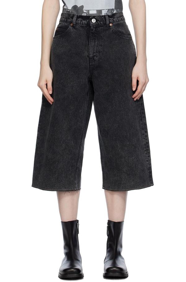 Our Legacy Black Half-Cut Denim Shorts | Garmentory