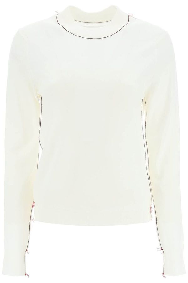 Maison margiela wool sweater with inside-out seams | Garmentory