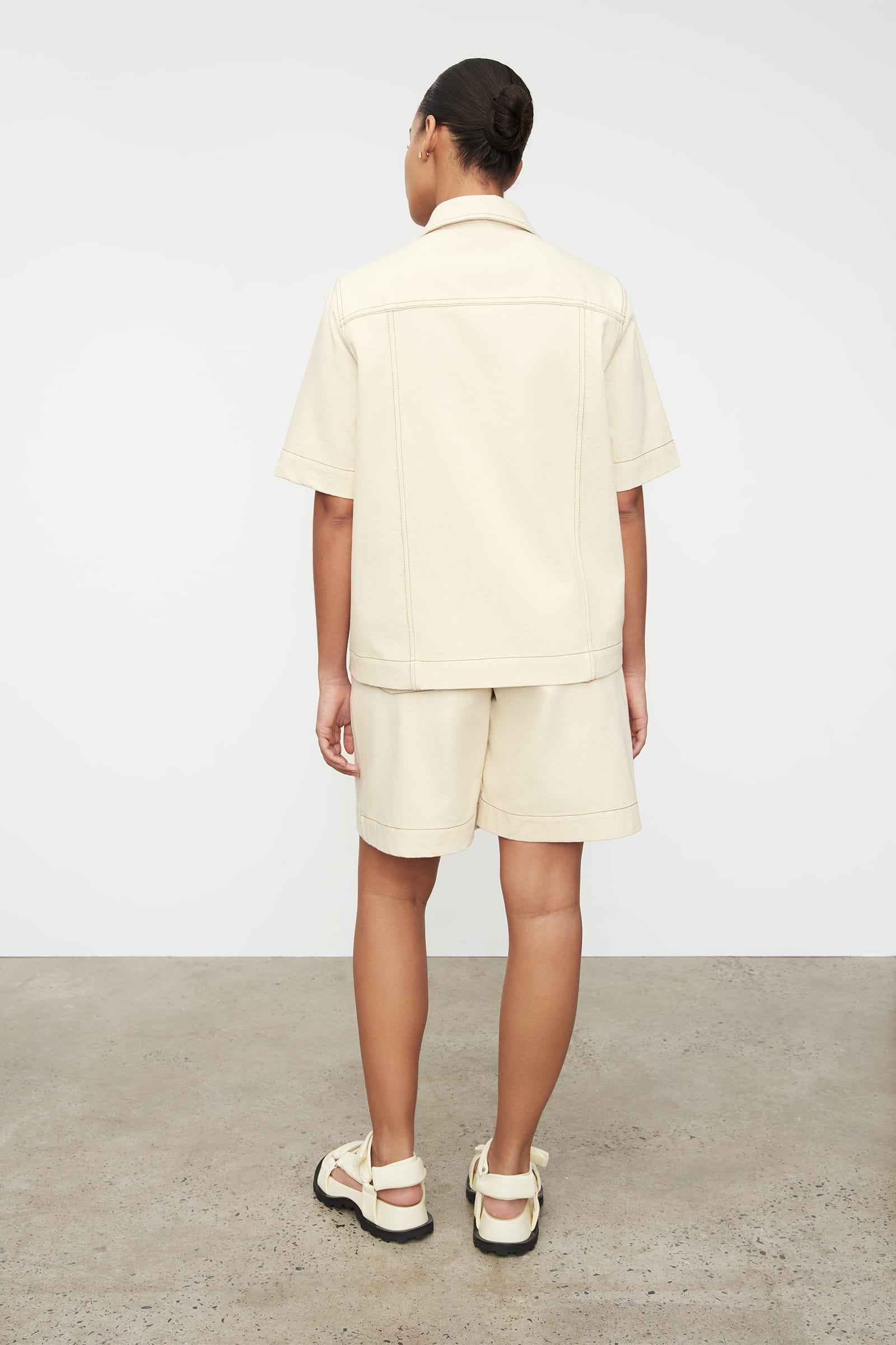 Kowtow Journey Overshirt - Greige Denim | Garmentory