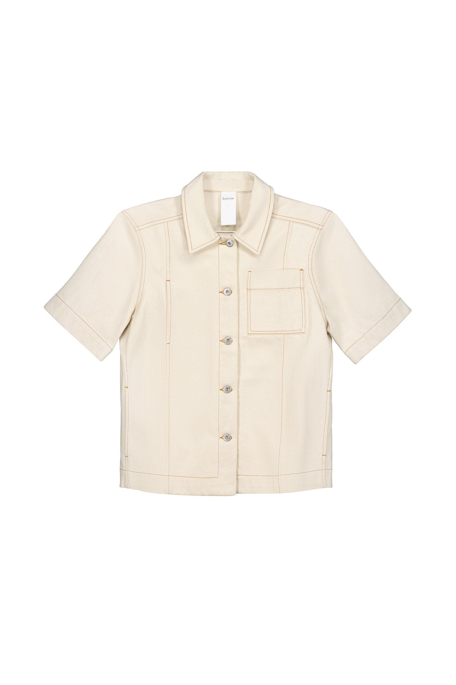 Kowtow Journey Overshirt - Greige Denim | Garmentory