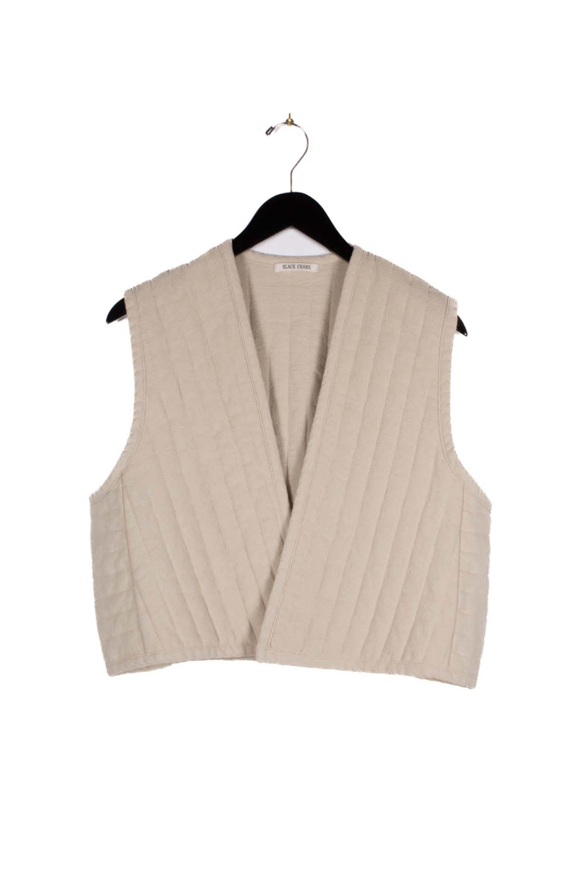 Black Crane Quilted Vest - Ivory | Garmentory