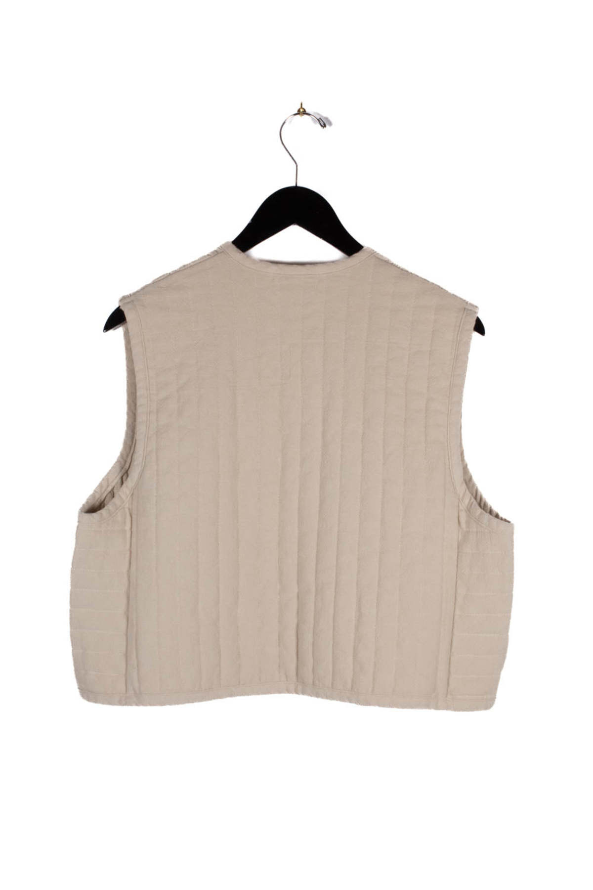 Black Crane Quilted Vest - Ivory | Garmentory