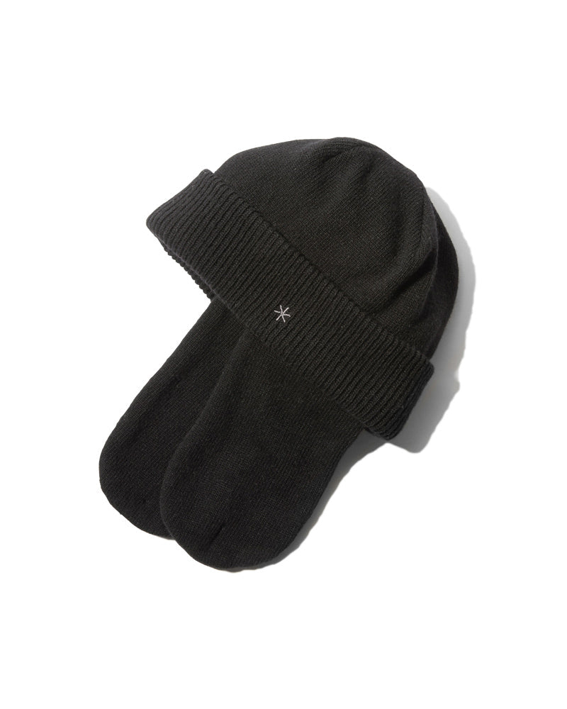 Unisex Snow Peak Knit Flight Cap - Black | Garmentory