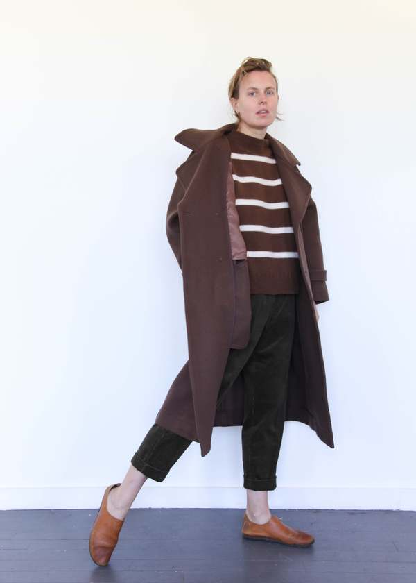 Nicholson & Nicholson Double Trench Coat - Brown | Garmentory