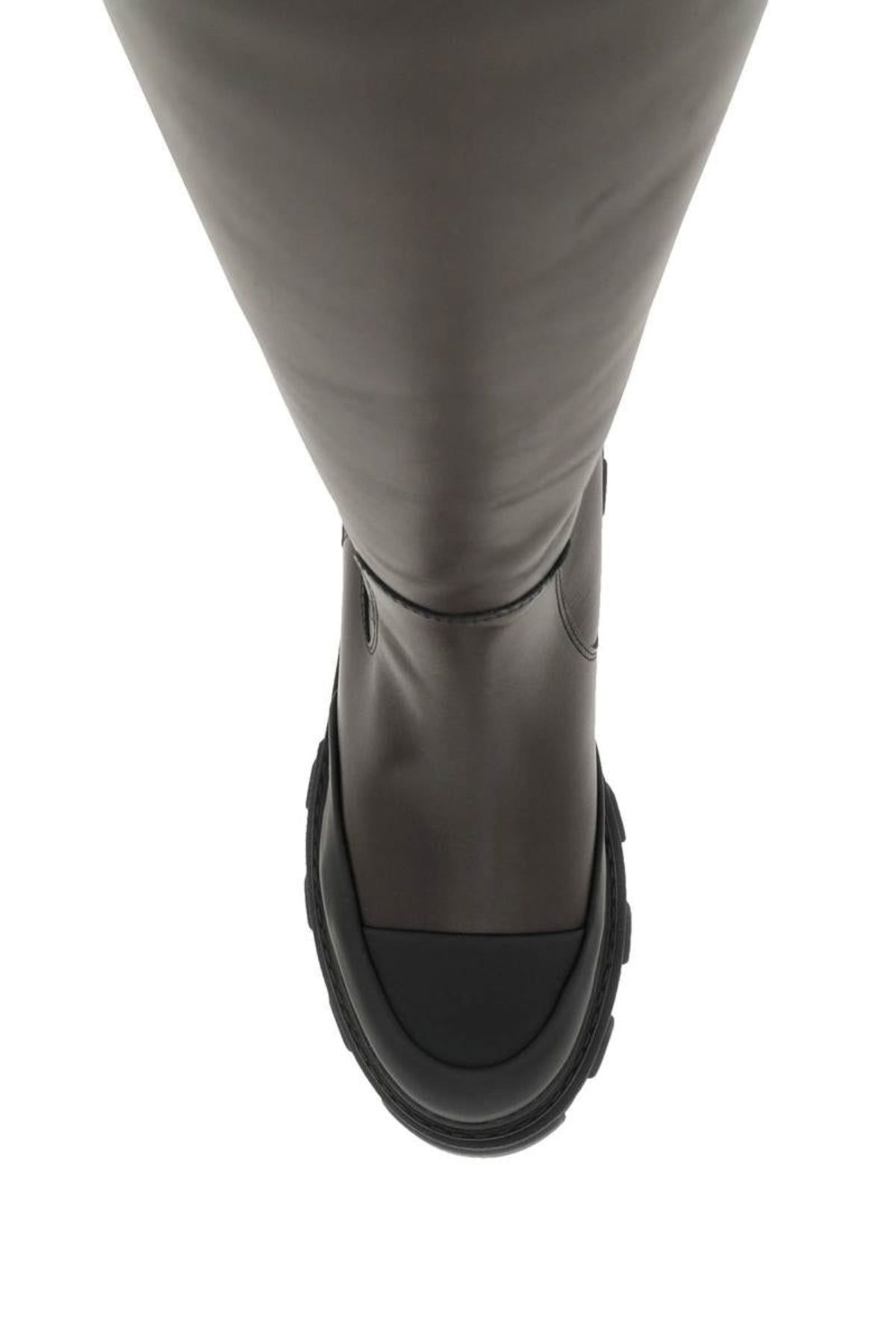 Ganni tubular leather boots - Brown | Garmentory