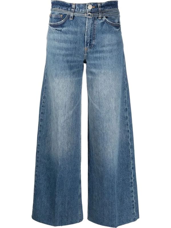 Frame BOYFRIEND JEANS WITH FADED EFFECT - Blue | Garmentory