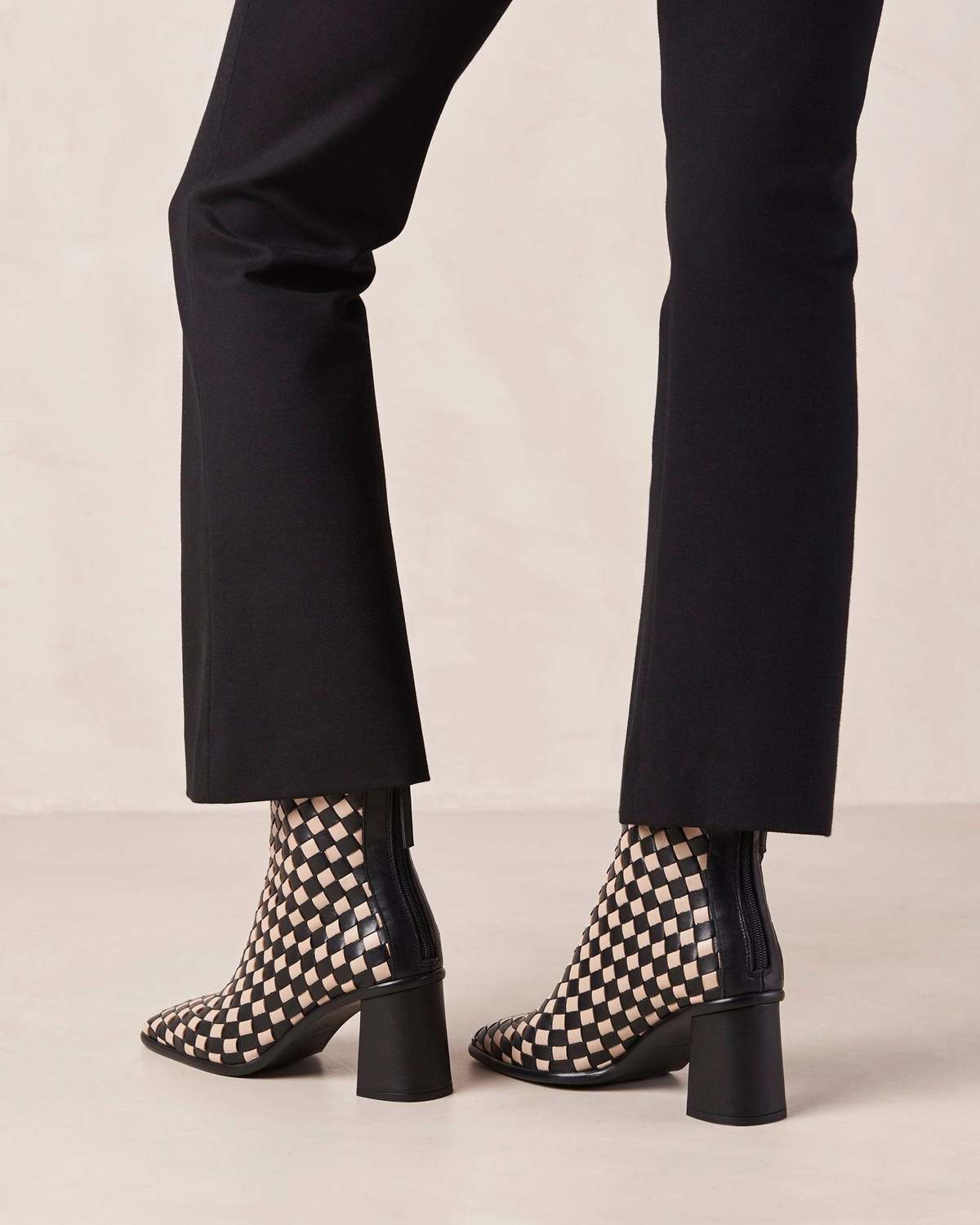 Alohas West Braided Boots - Black/Beige | Garmentory