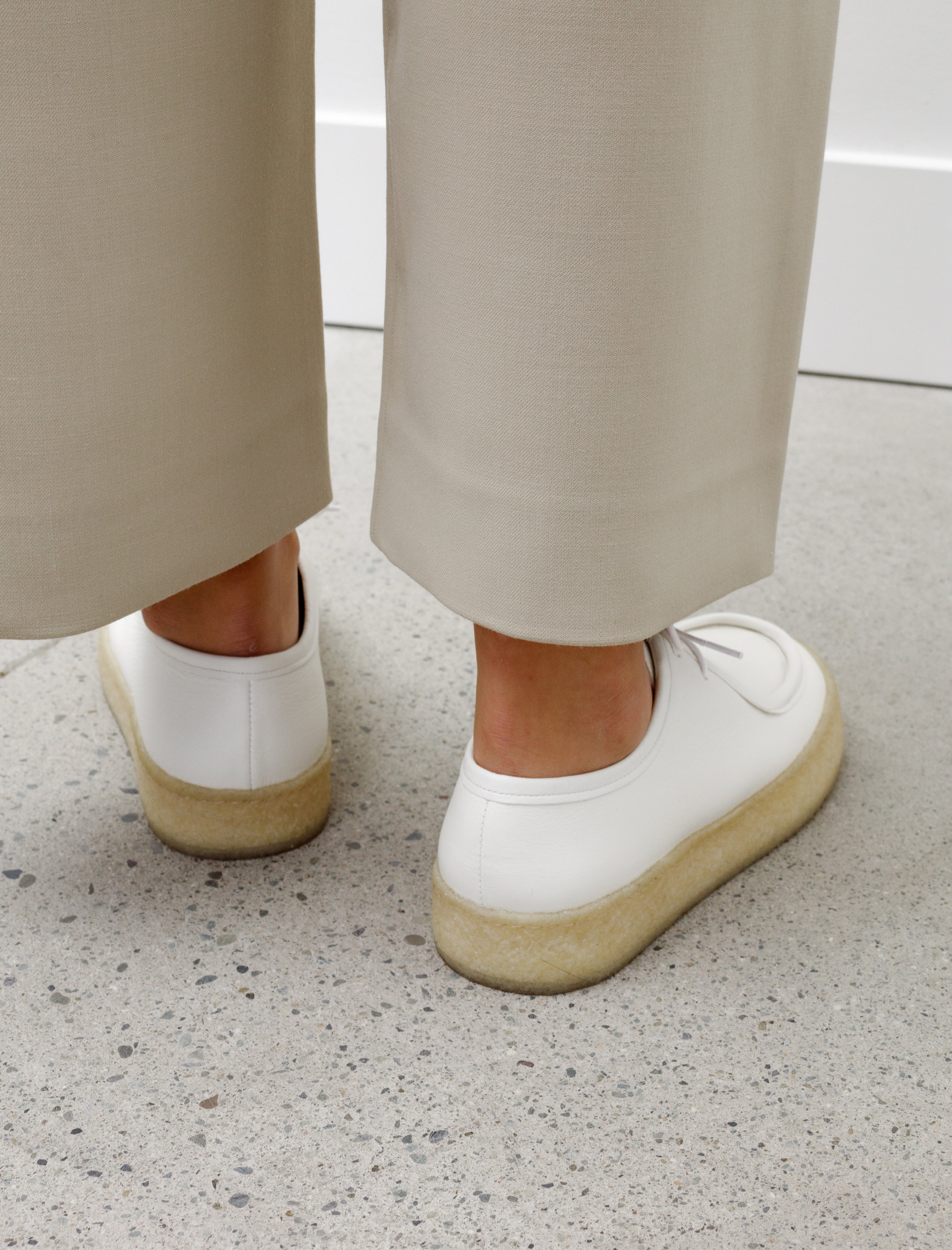 Studio Nicholson Leitch Crepe Sole Shoes - White | Garmentory
