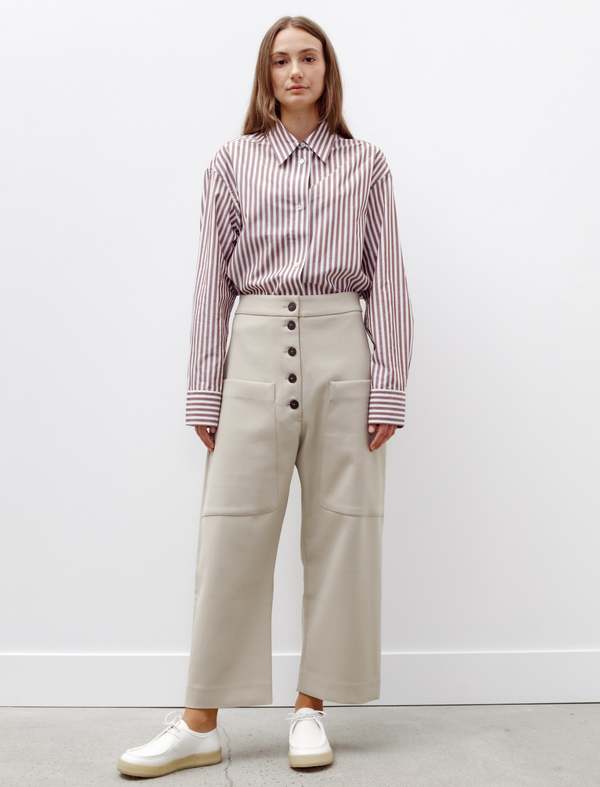 Studio Nicholson Taupo Rounded Leg Pants - Light Bamboo | Garmentory