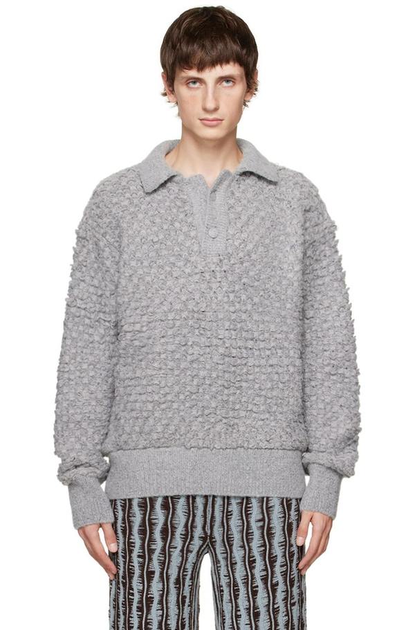 Isa Boulder Gray Chunky Polo | Garmentory