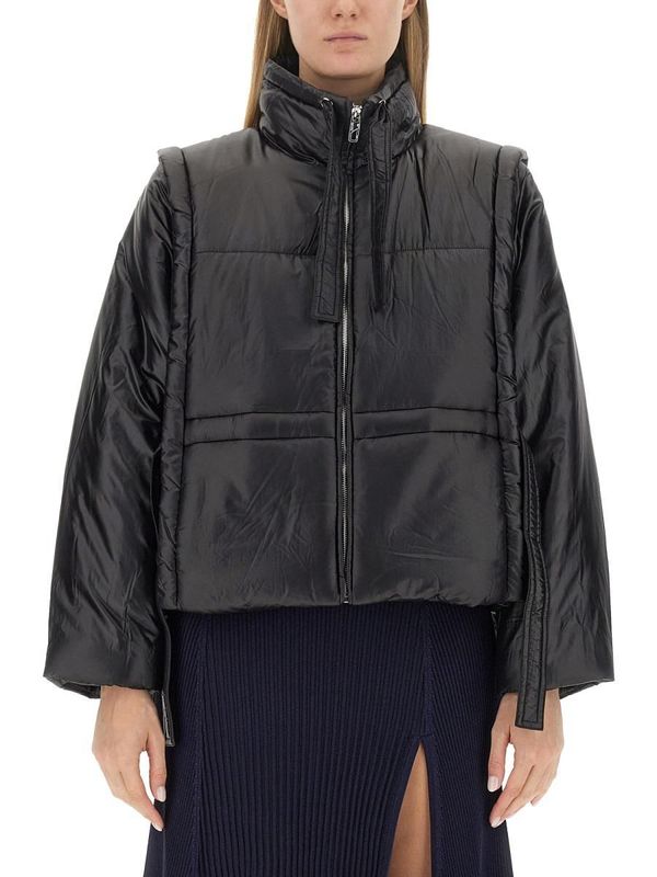 Ganni CROPPED JACKET - Black | Garmentory