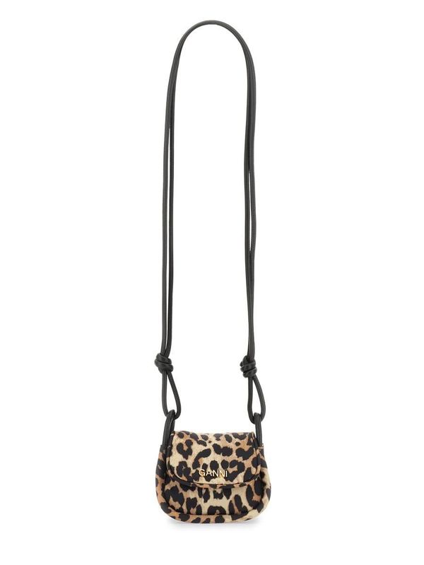 Ganni LEOPARD KNOT BAG - Multi | Garmentory