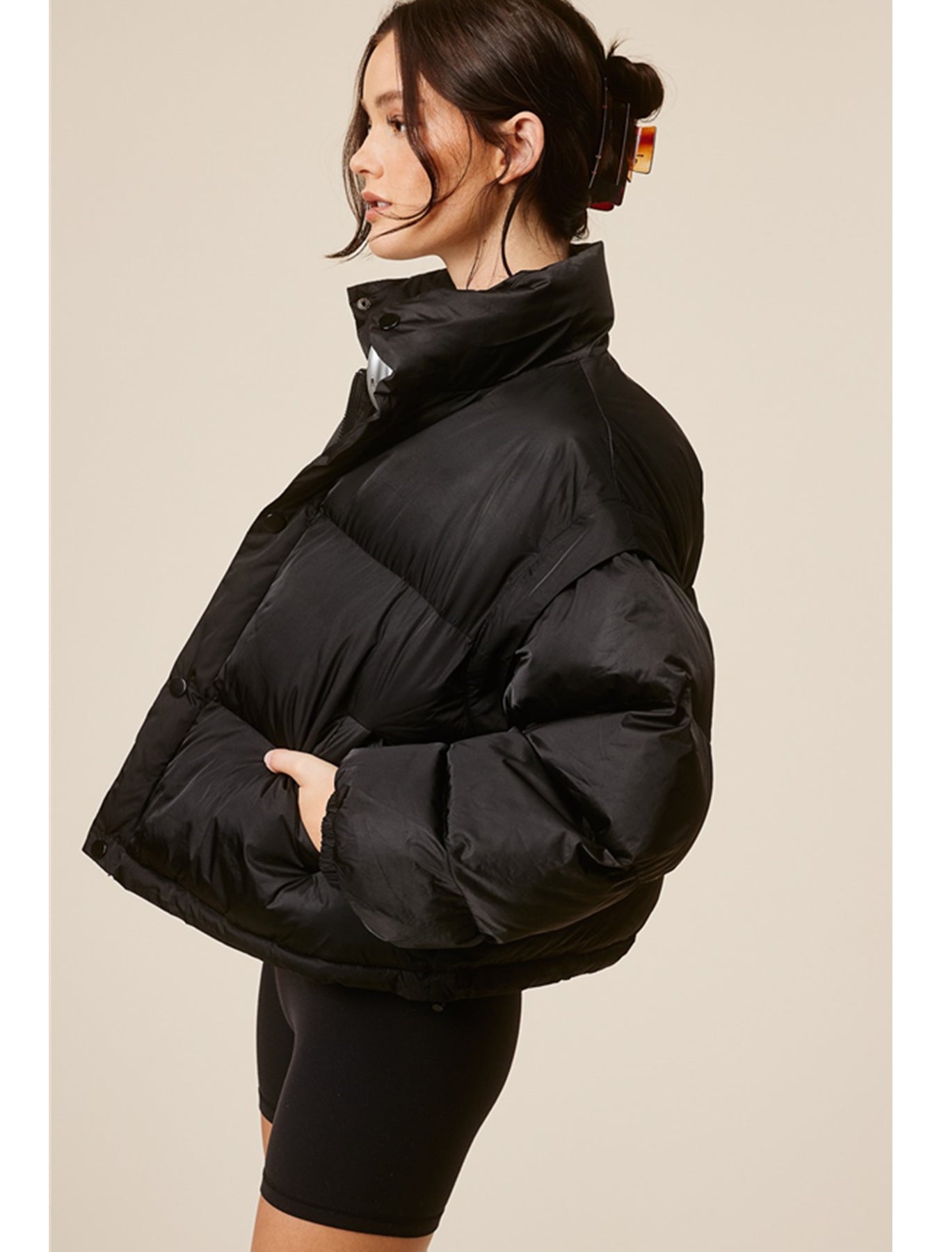 Mimosa Osaka 2 Way Puffer Jacket - Black | Garmentory