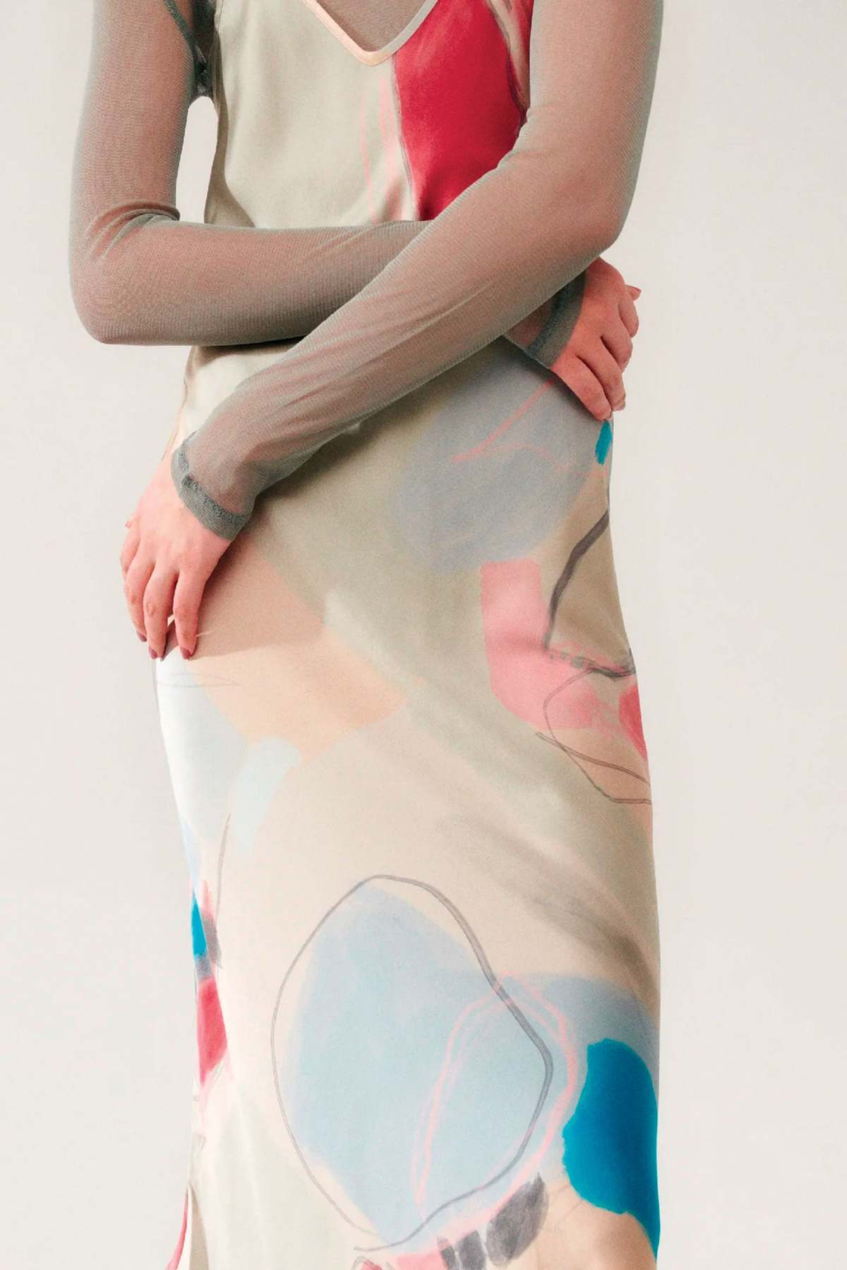 Silk Laundry 90s Slip Dress - Expressionist | Garmentory