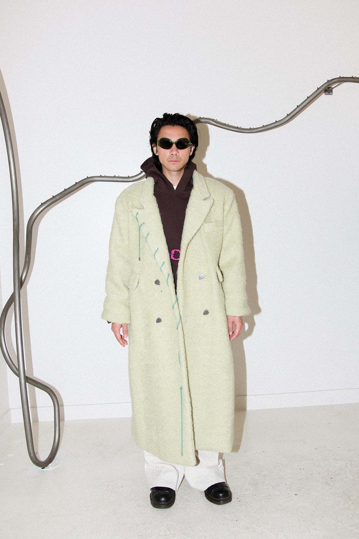 KkCo Cord Moss Coat - Dried Eucalyptus | Garmentory