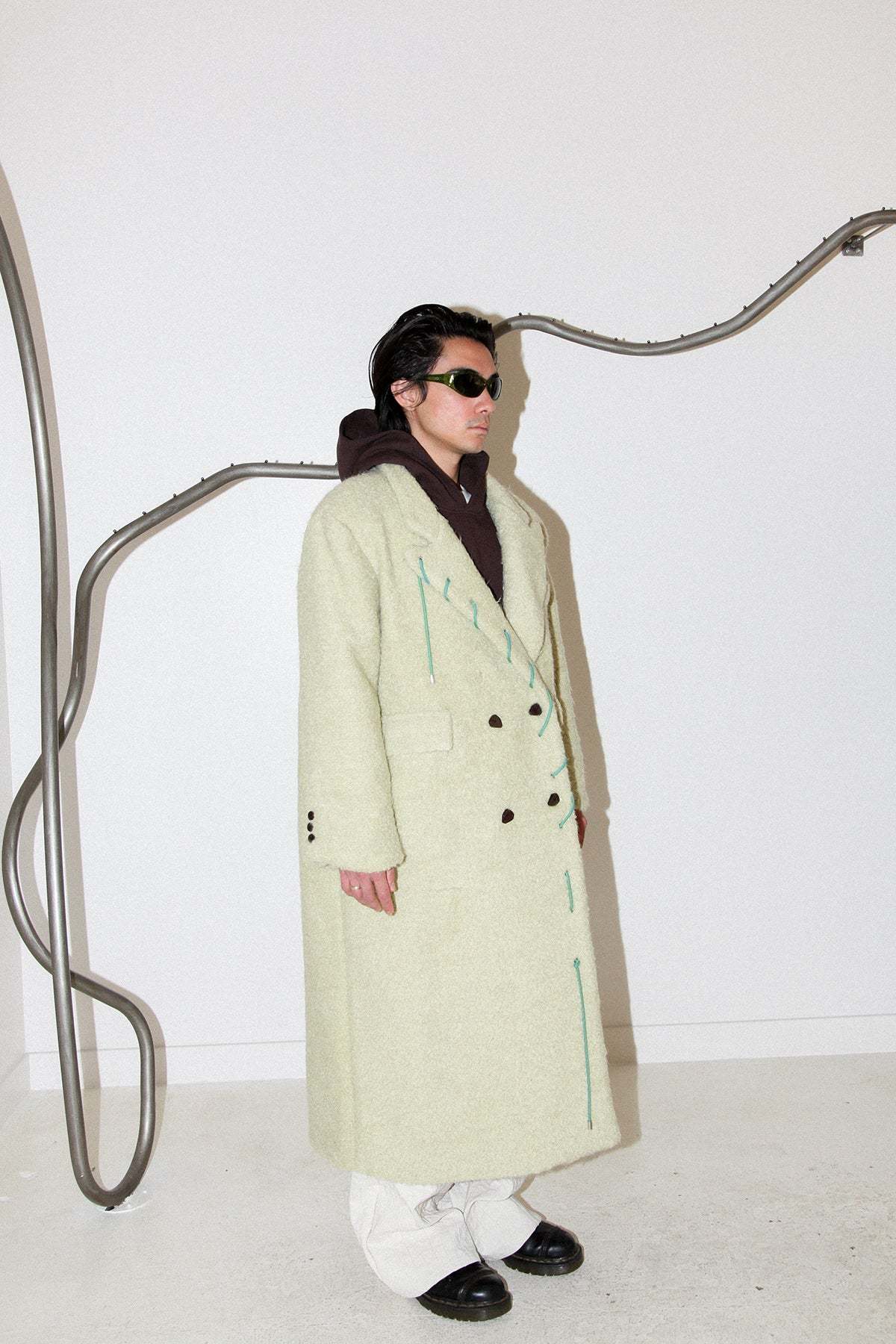 KkCo Cord Moss Coat - Dried Eucalyptus | Garmentory