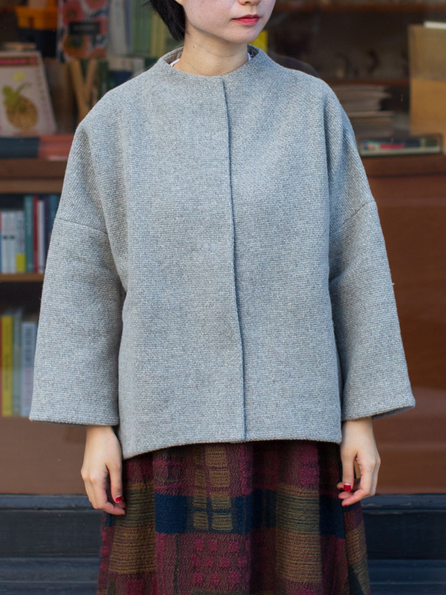 Evam Eva Wool Short Tweed Coat | Garmentory