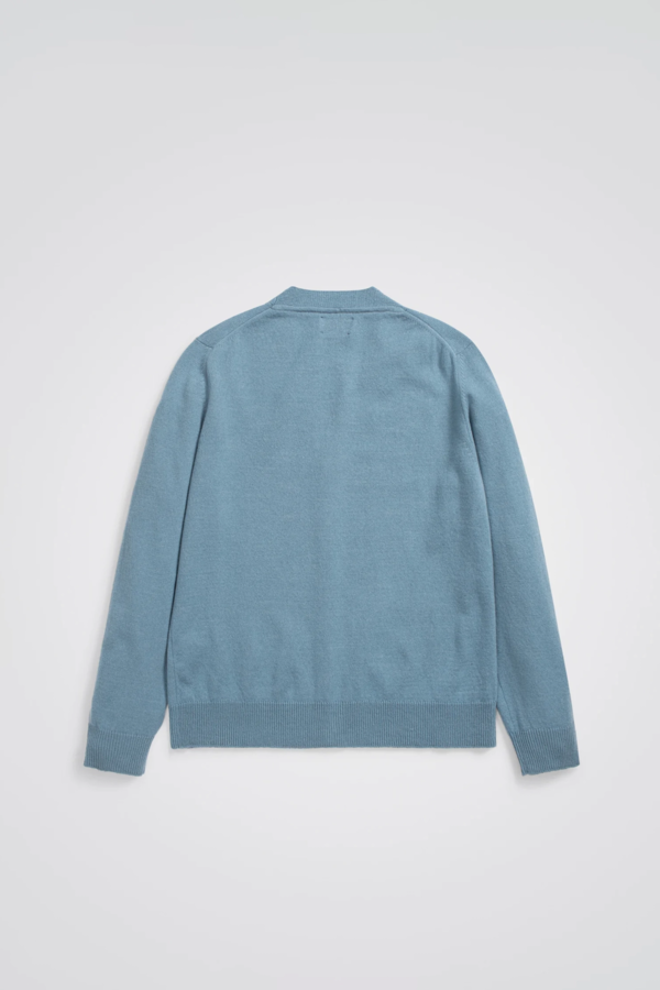 Norse Projects Adam Merino Lambswool Cardigan - Light Stone Blue ...