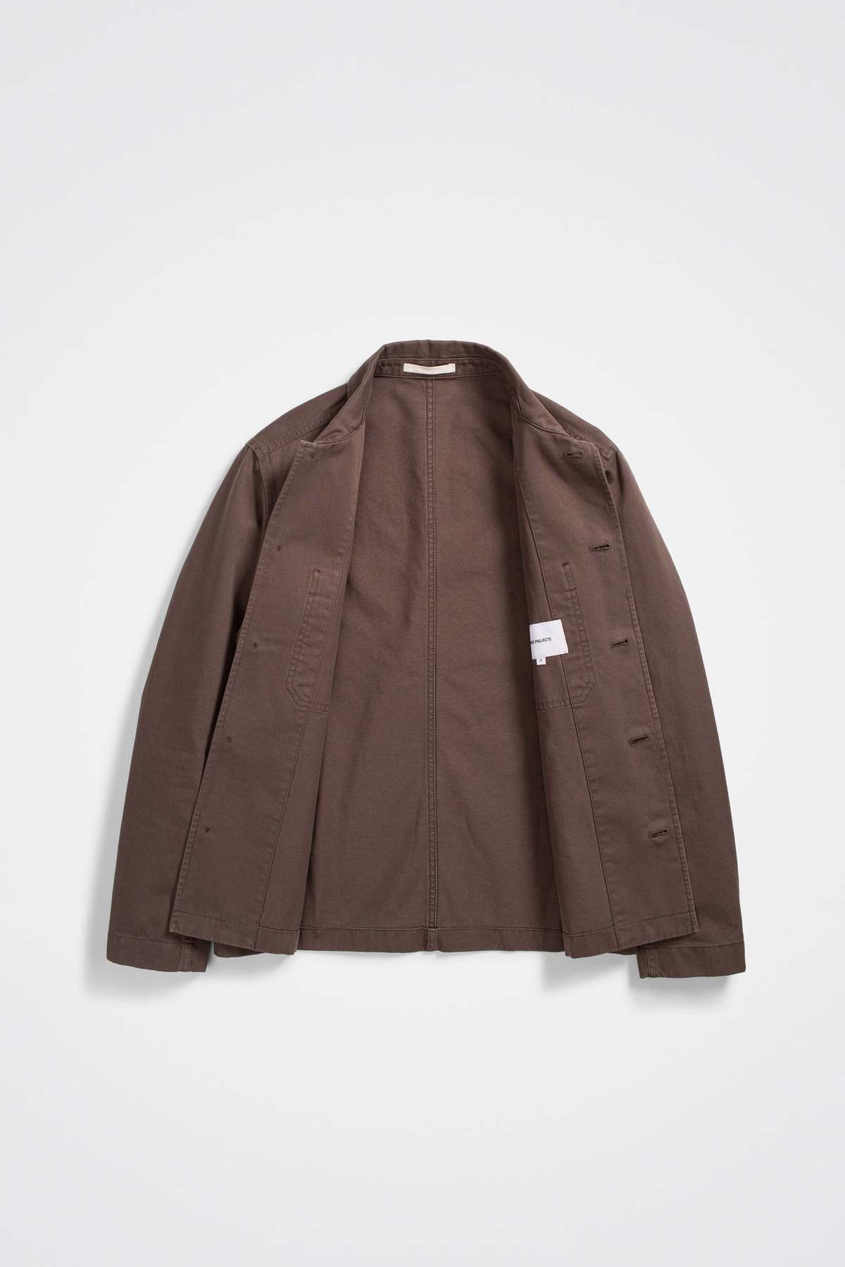 Norse Projects Tyge Org. Broken Twill Overshirt - Heathland Brown ...