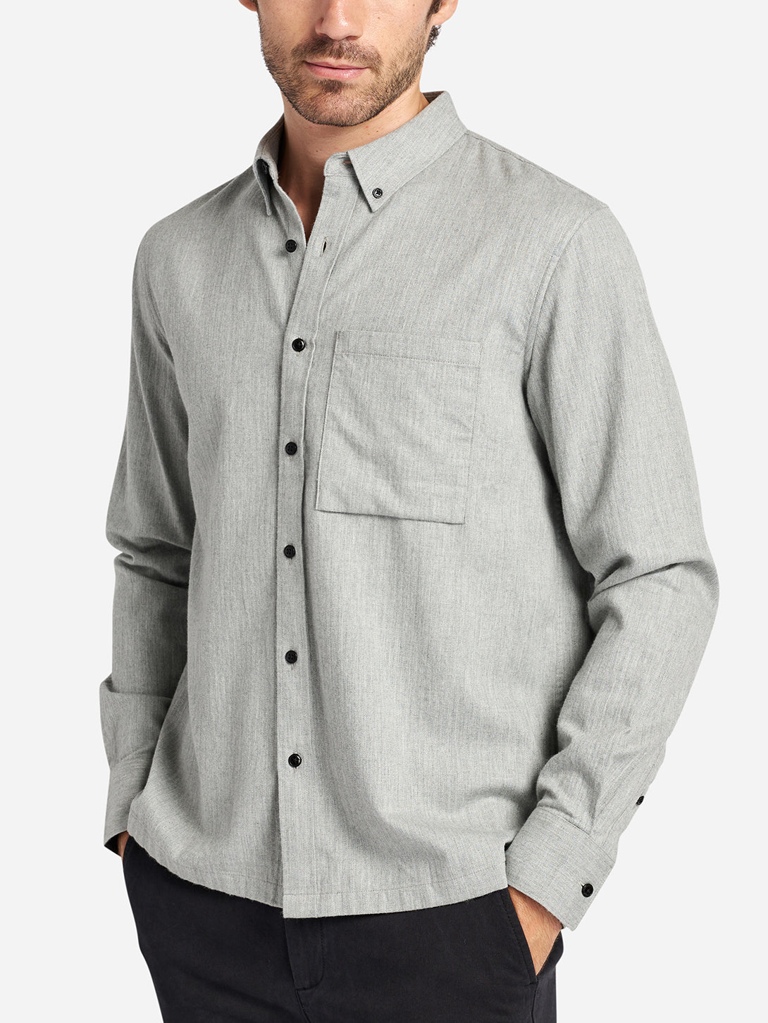 O.N.S Vance Flannel Shirt - Grey Heather | Garmentory