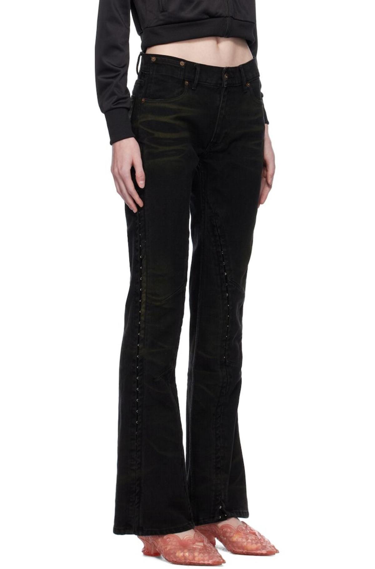 Y/Project Black Hook and Eye Jeans | Garmentory