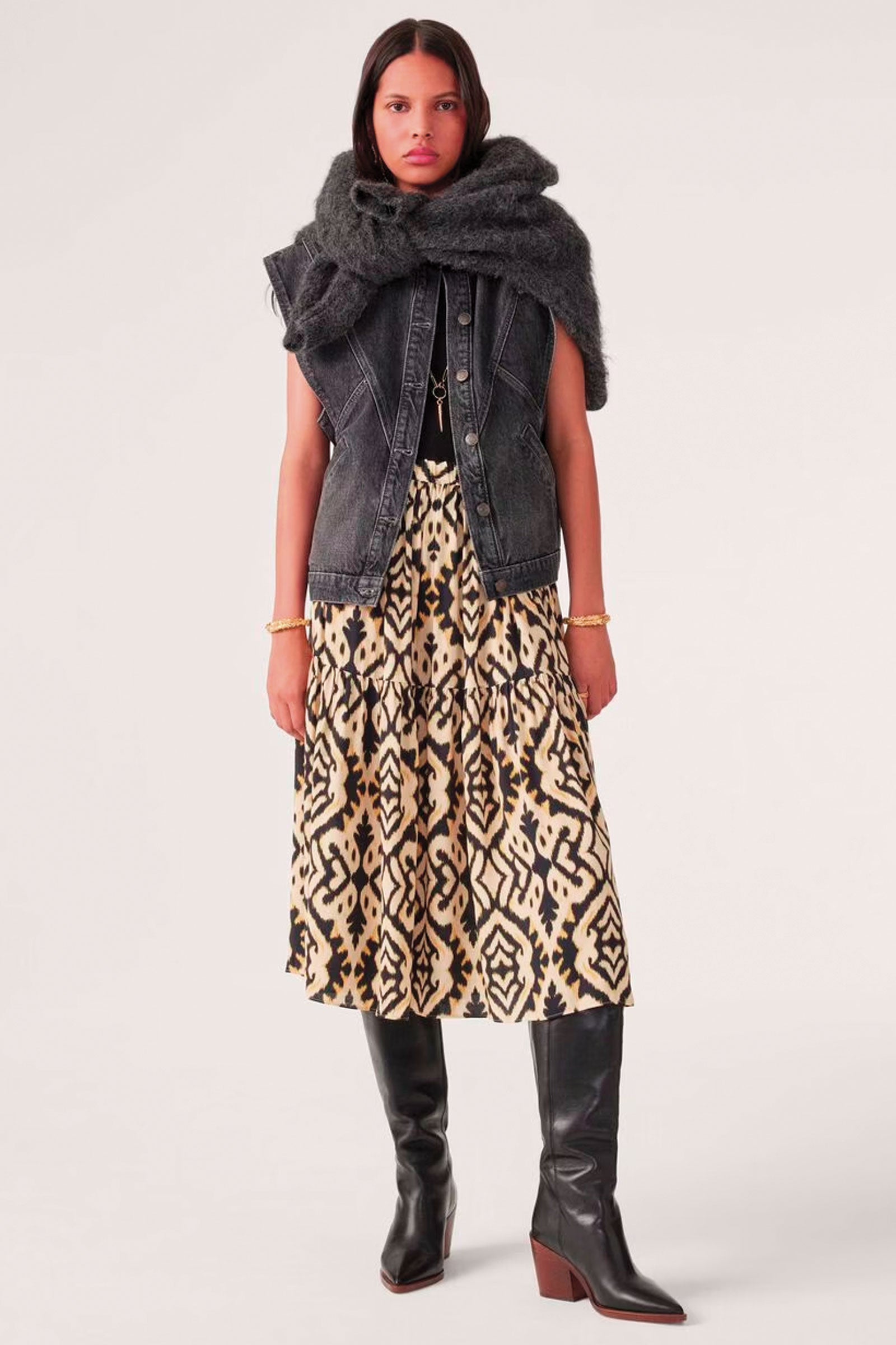 Ba&sh Licoli Bohemian Style Skirt - Yellow | Garmentory