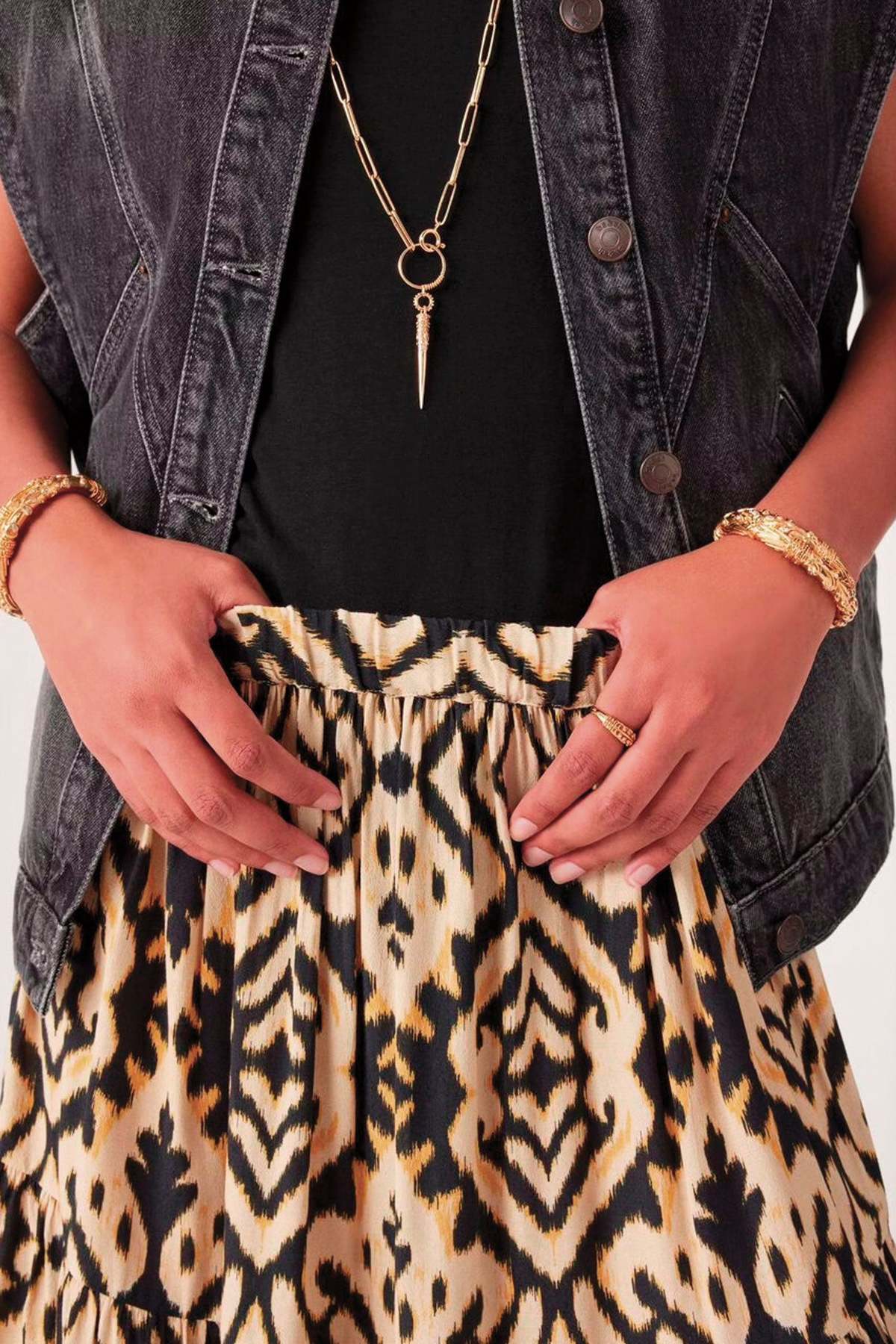 Ba&sh Licoli Bohemian Style Skirt - Yellow | Garmentory