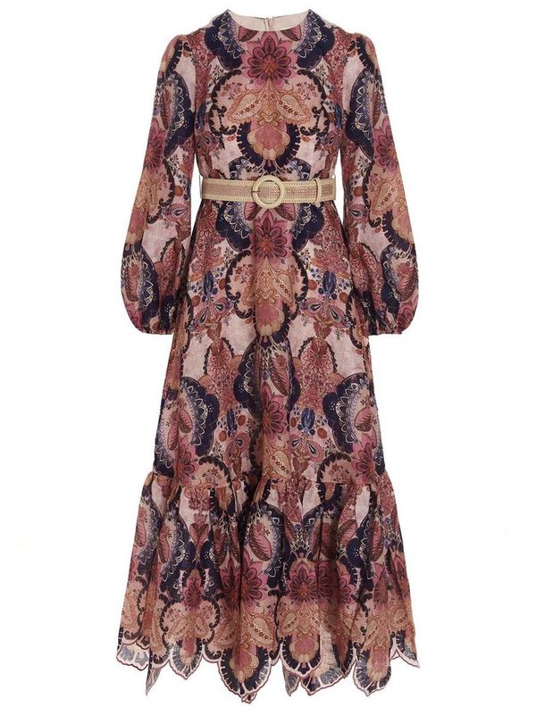 Zimmermann Laurel Billow Emb Midi dress - Multi | Garmentory