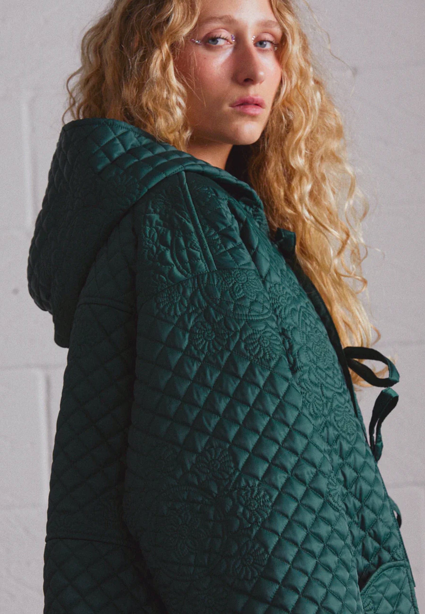 DAMSON MADDER Sadie Quilted Coat - Green | Garmentory