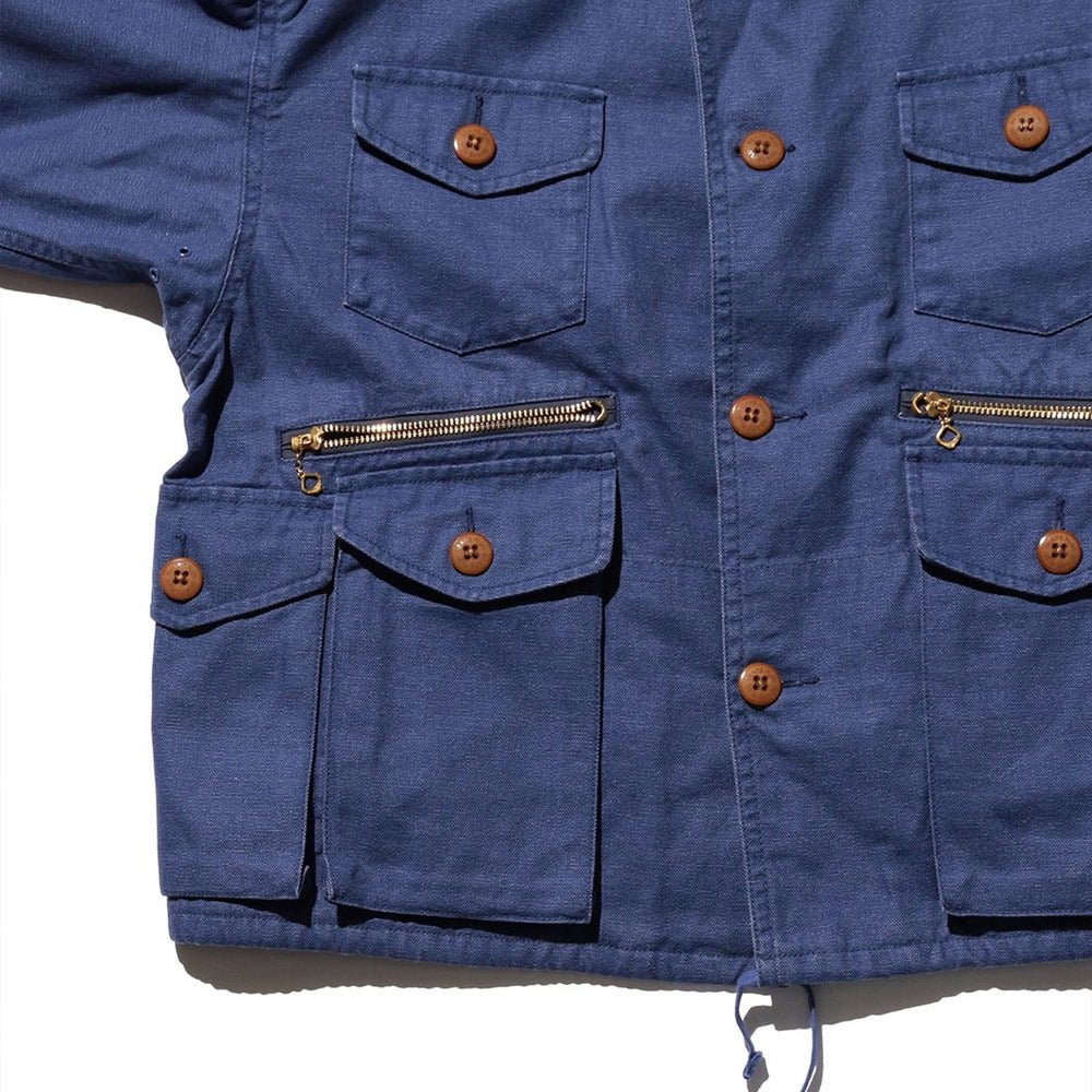 Beams Plus Heavy Oxford Fishing Jacket - Blue | Garmentory