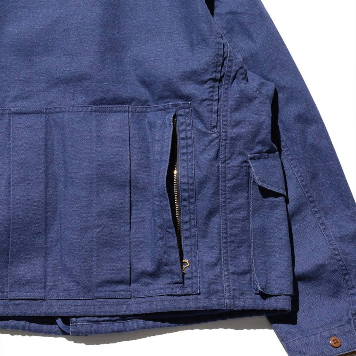 Beams Plus Heavy Oxford Fishing Jacket - Blue | Garmentory