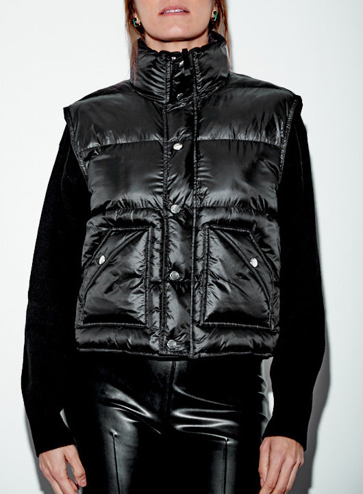 Grey Ven Montblanc Crop Puffer Vest | Garmentory