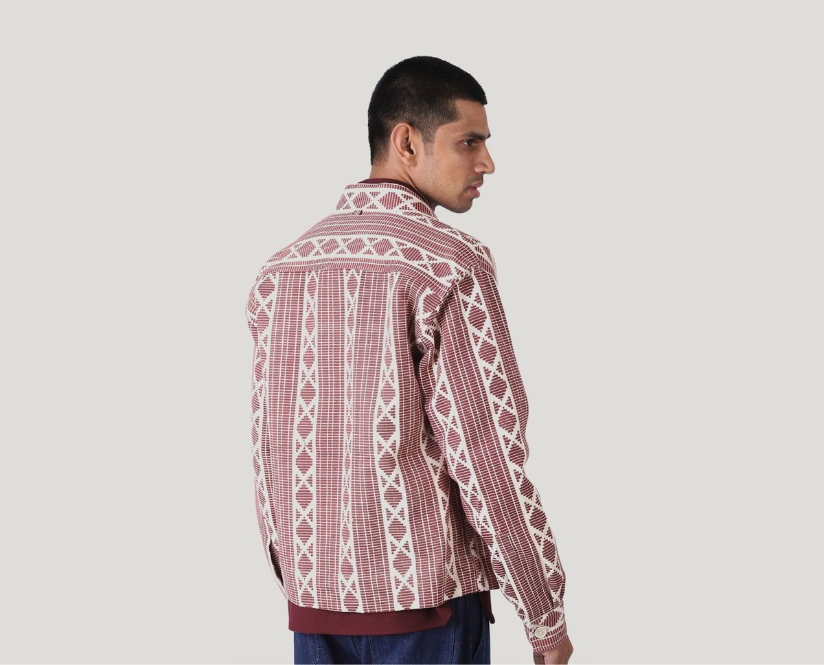 Kardo Bodhi Jacket - Red Jacquard | Garmentory
