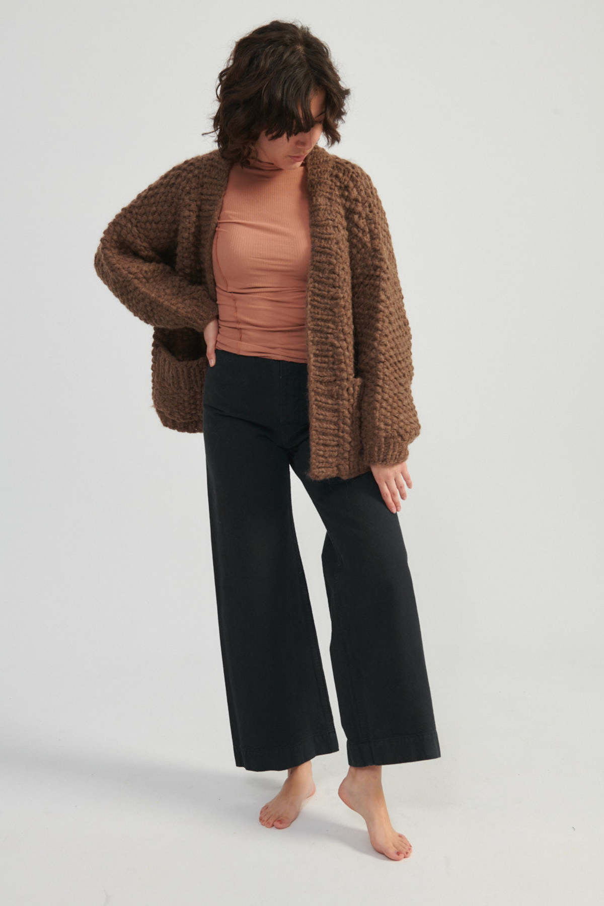 Nia Thomas Lalua Knit Cardigan - Brown | Garmentory