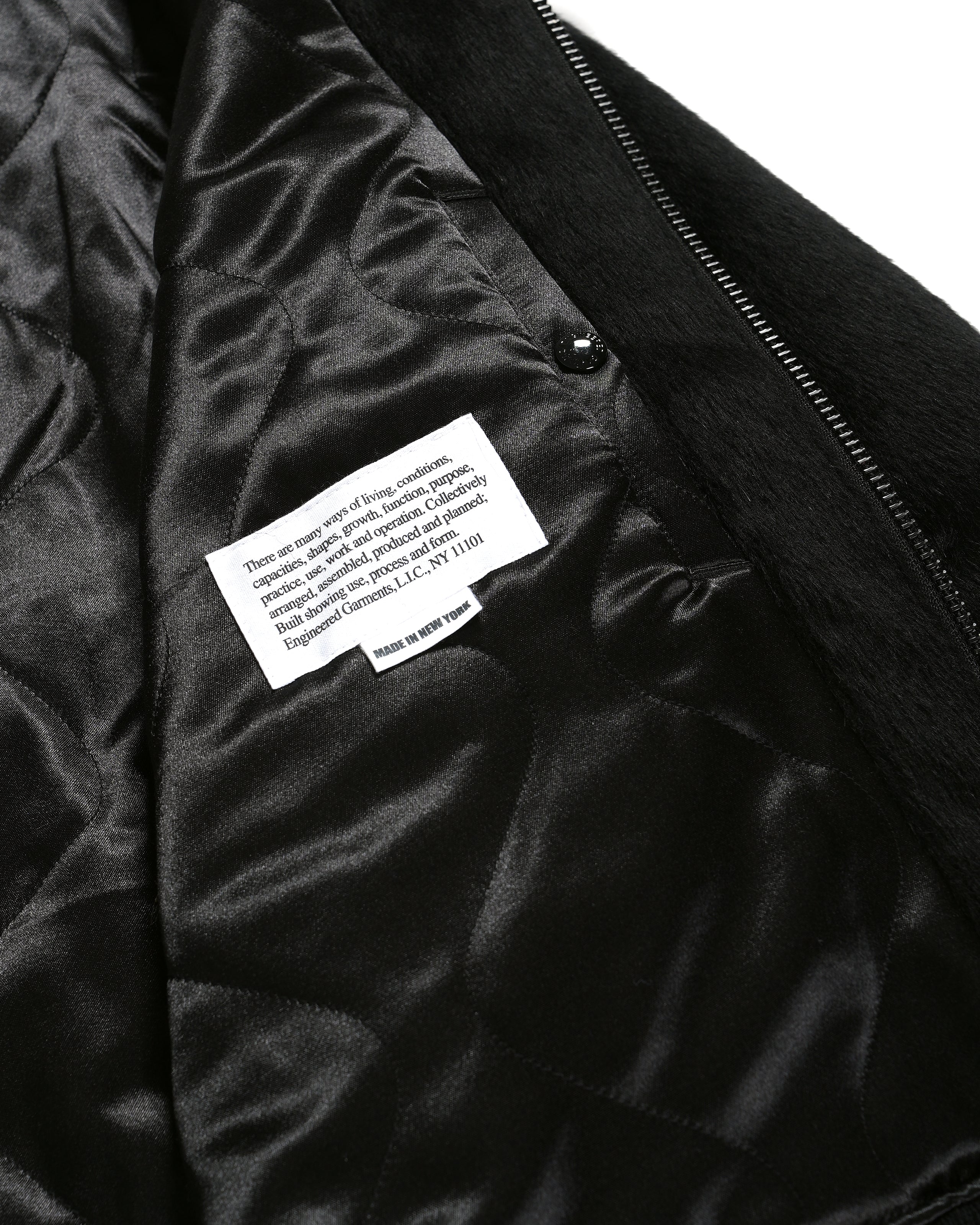 Engineered Garments Polyester Wool Shaggy LL Jacket - Black | Garmentory