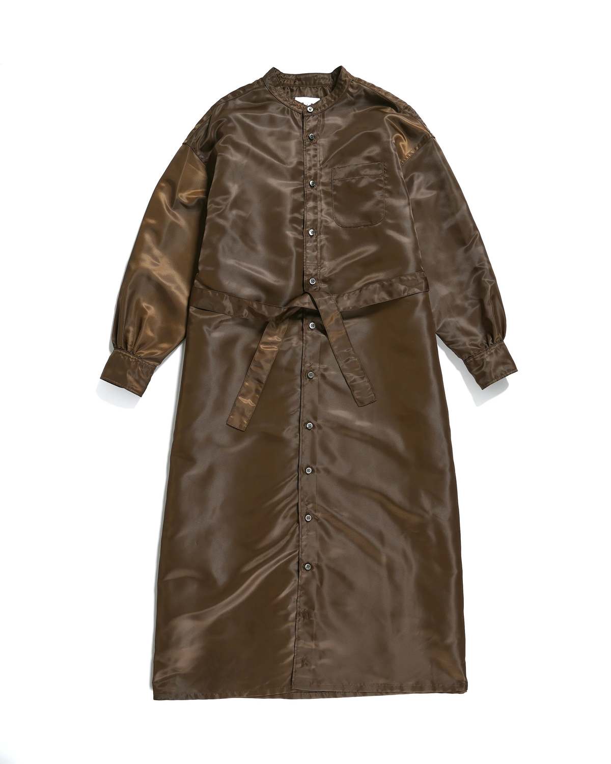 Engineered Garments Banded Collar Dress - Brown | Garmentory