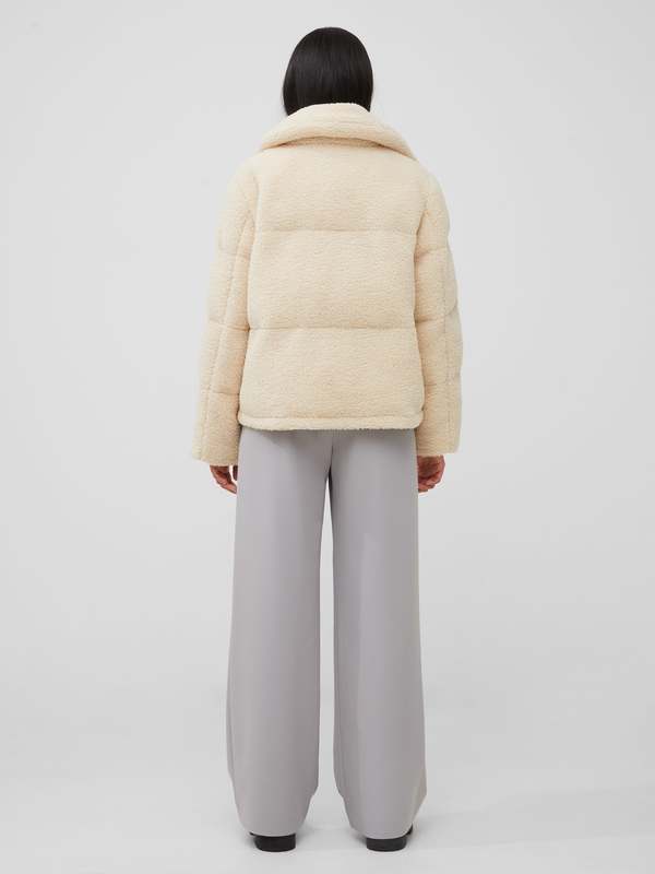French Connection Faux Shearling Coat - Ivory | Garmentory