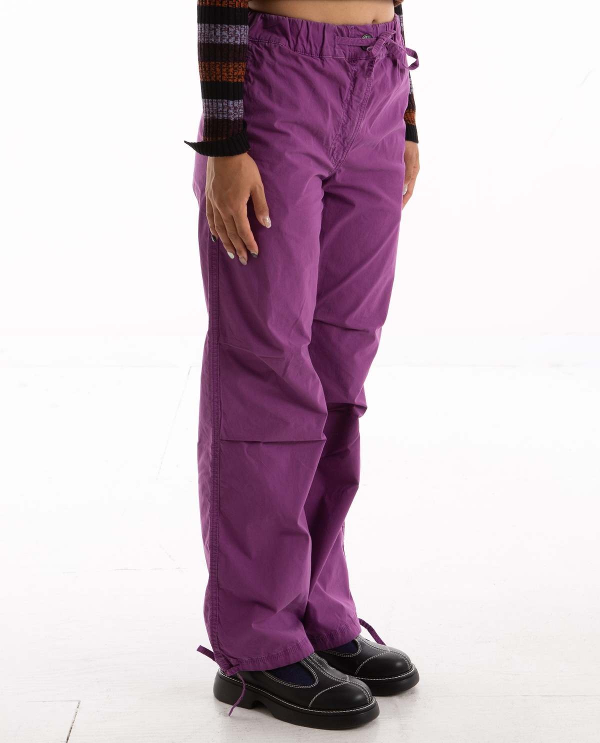 Ganni Washed Cotton Canvas Draw String Pants | Garmentory