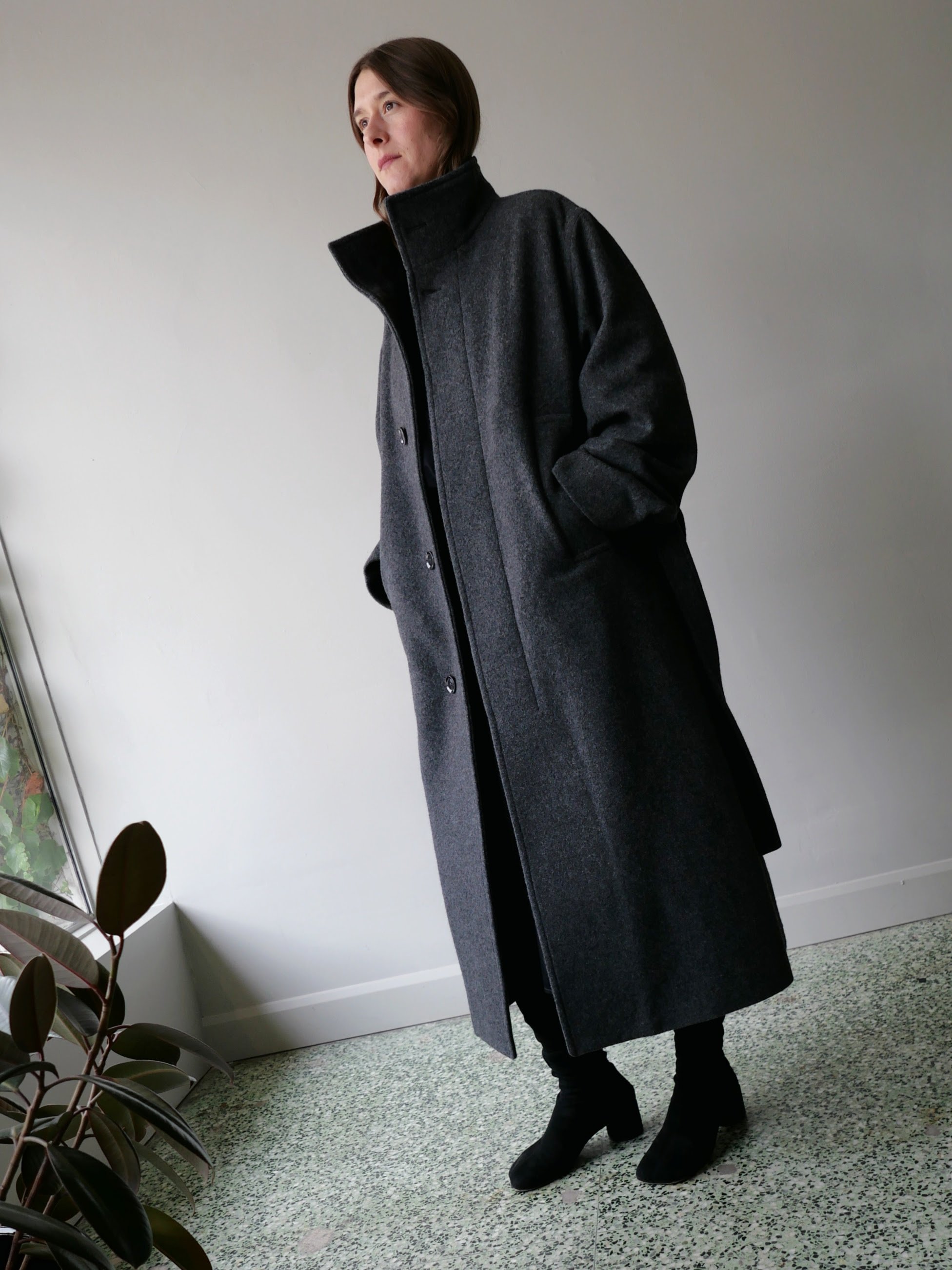 Lemaire Bathrobe Coat - Heather Grey | Garmentory