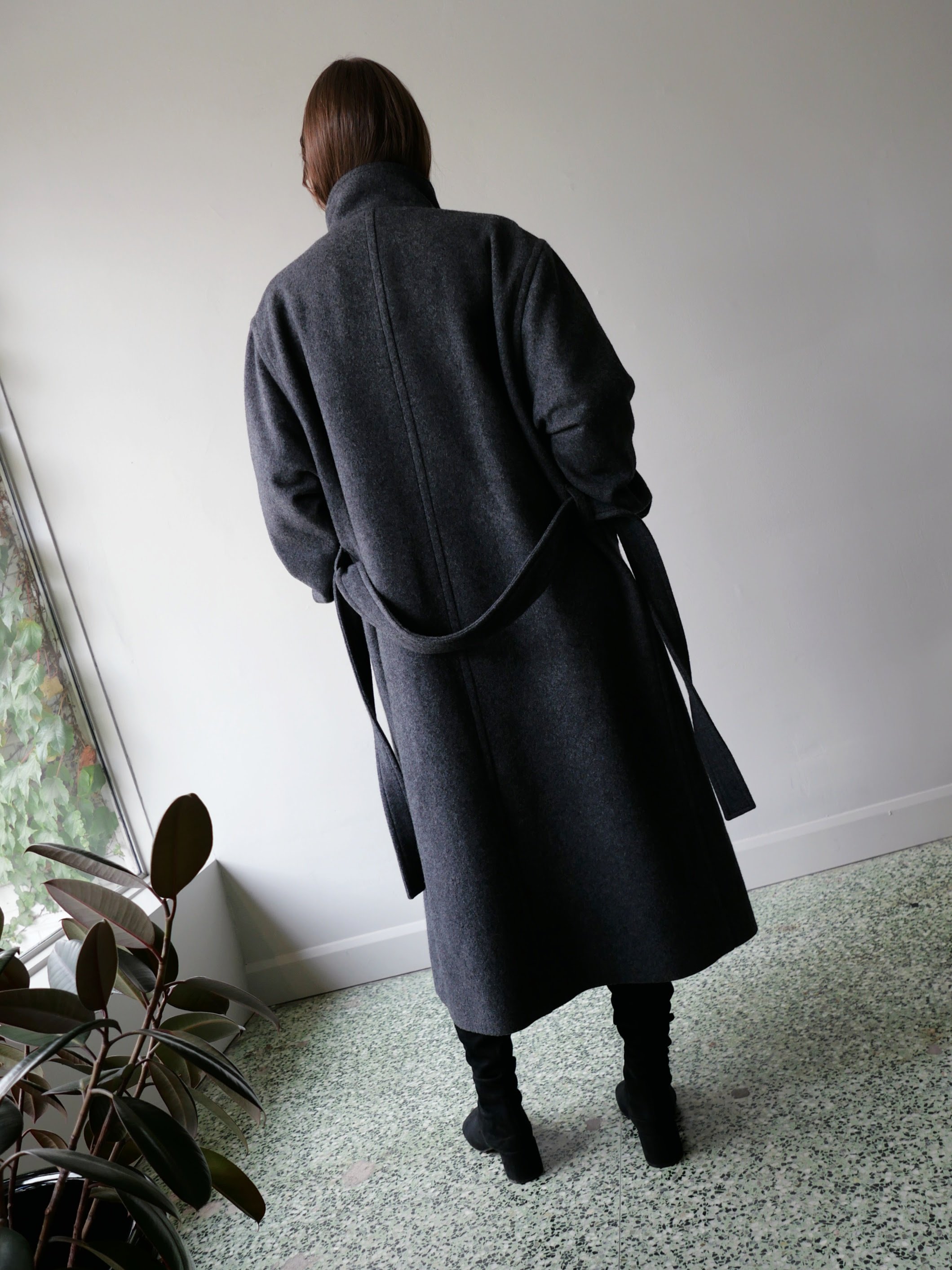 Lemaire Bathrobe Coat - Heather Grey | Garmentory