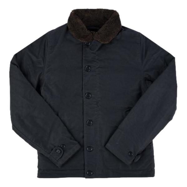 Iron Heart Oiled Whipcord N1 Deck Jacket - Black | Garmentory